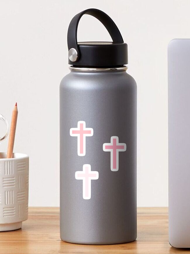"Pink Cross Sticker Pack" Sticker for Sale by SunshineCafeCo | Redbubble