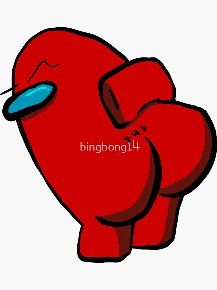 Pegatina for Sale con la obra «Among us personaje con trasero» de ...