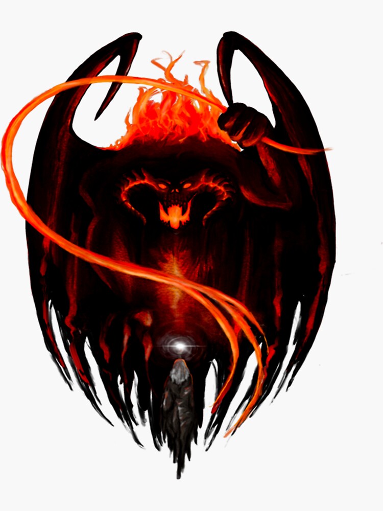 "Balrog " Sticker for Sale by JamariyaPrado | Redbubble