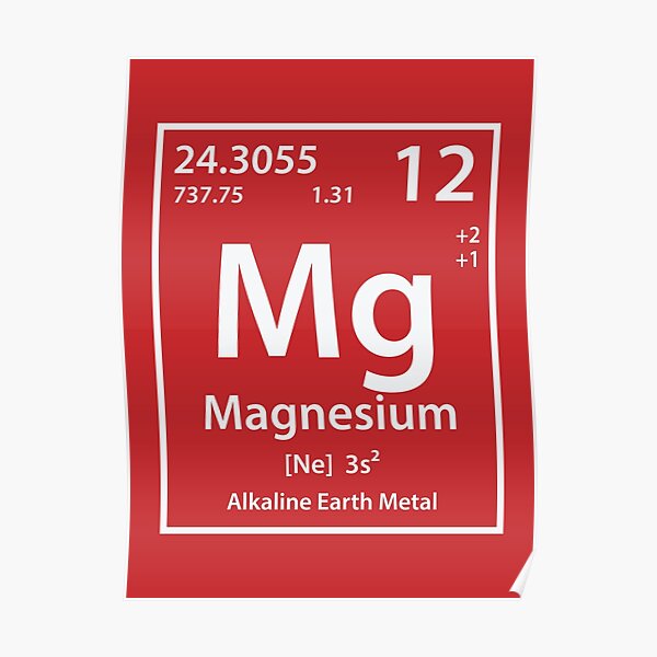 "Magnesium Element" Poster von cerebrands | Redbubble