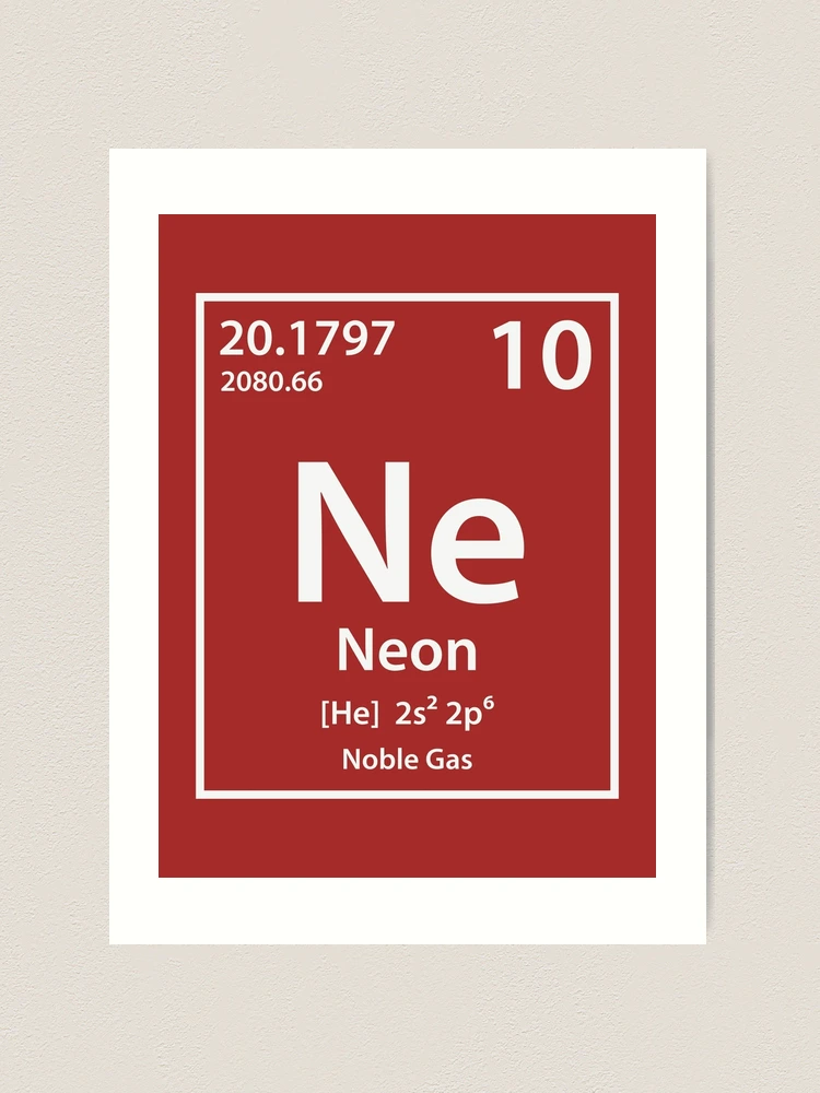Element Neon Neon Ist Das Chemische Element Nummer 10 Der