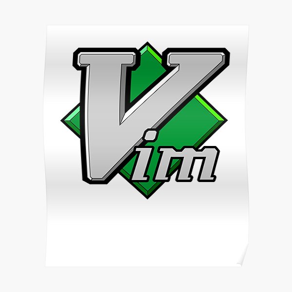 Póster «Logotipo oficial de Vim Vi Editor de texto mejorado» de ...