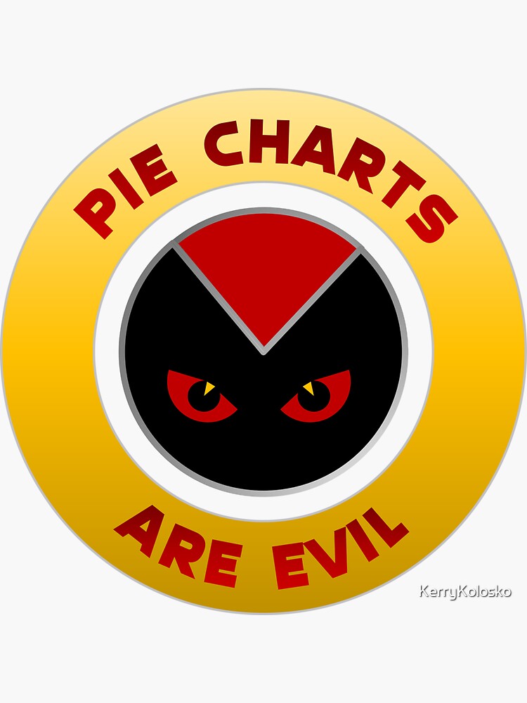 "Pie Charts are Evil : Circular" Sticker for Sale by KerryKolosko ...