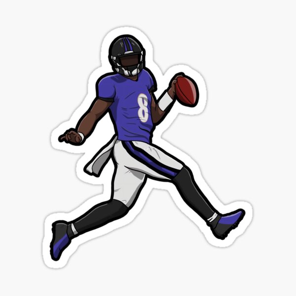 Lamar Jackson Running Touch Down Sticker For Sale By Wtkjofbubds60