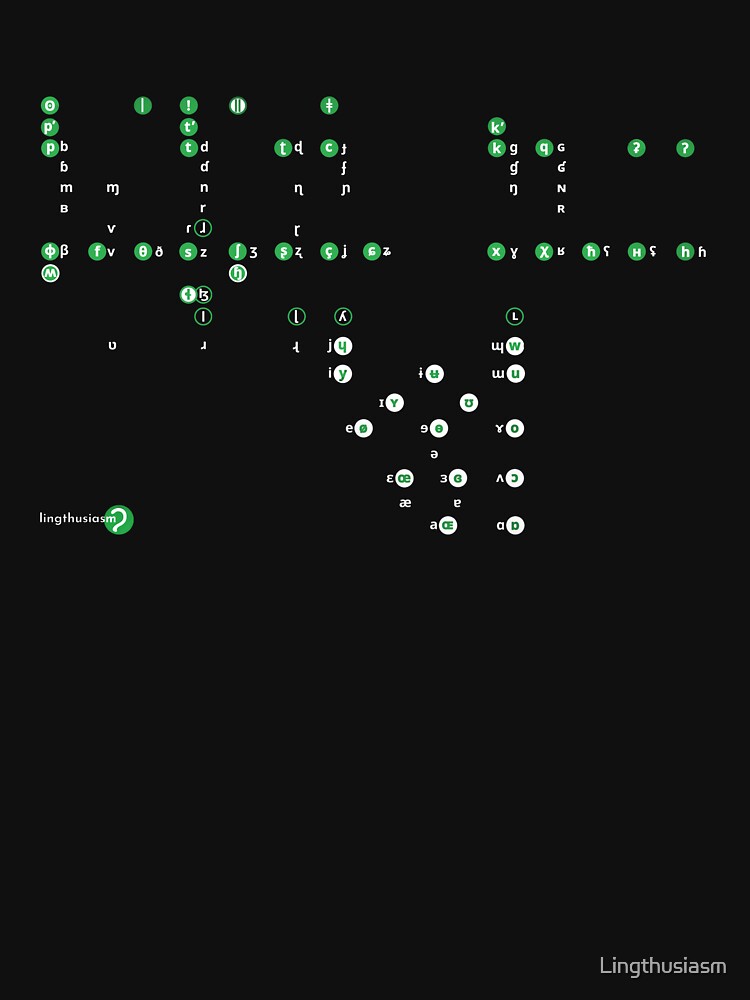 "Aesthetic IPA Chart - Rectangular Transparent Background" Essential T ...