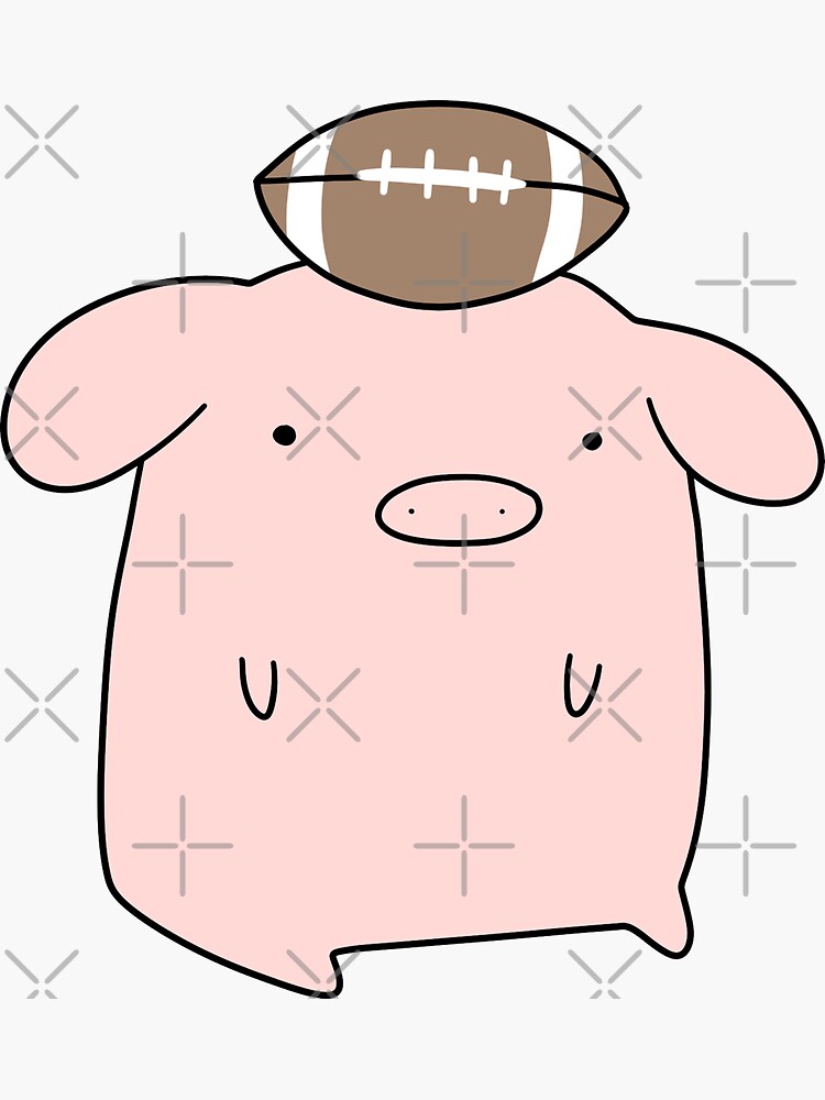 "Football Pig" Sticker for Sale by SaradaBoru | Redbubble