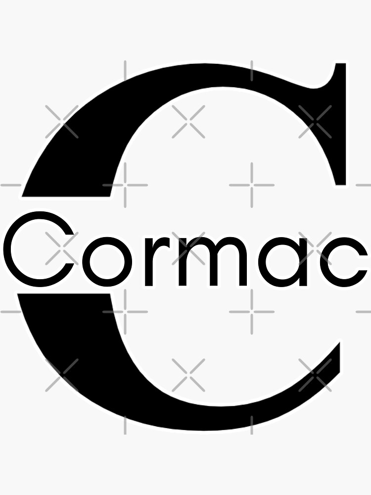 "Initial Monogram Cormac Name Label" Sticker for Sale by NafilNafiz ...