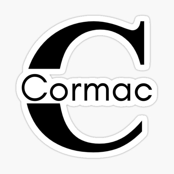Initial Monogram Cormac Name Label Sticker For Sale By Nafilnafiz