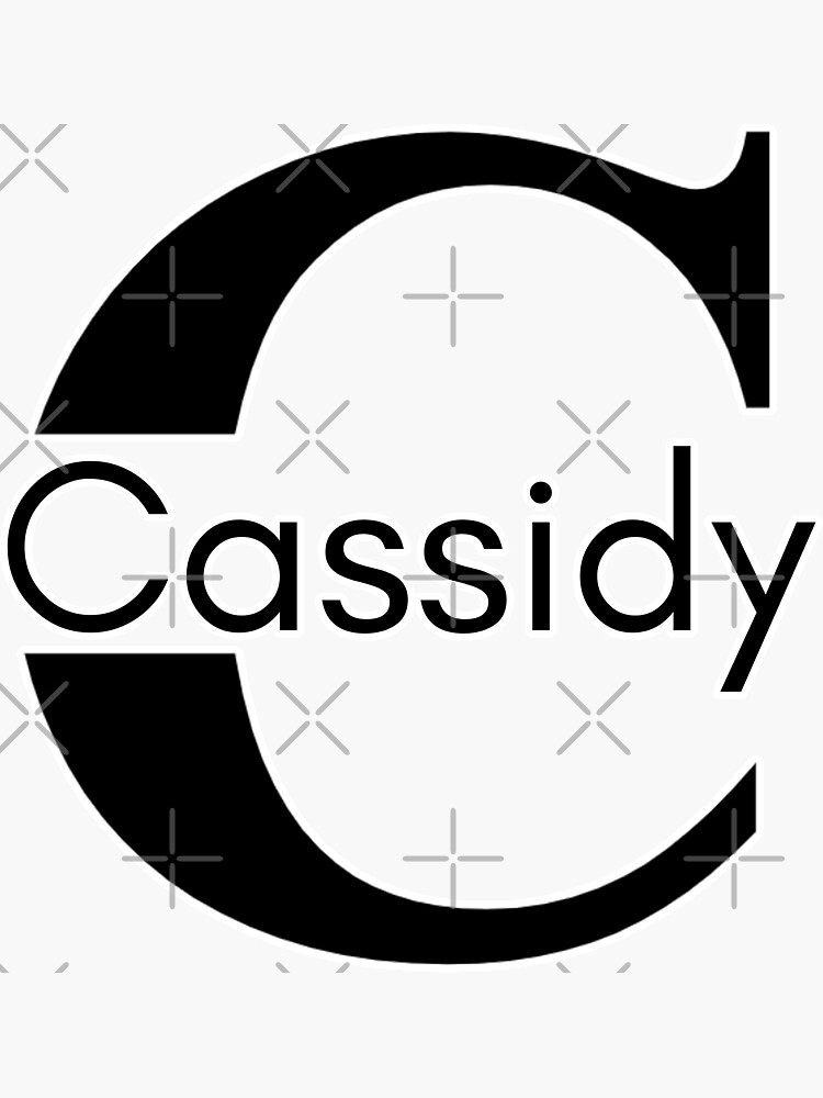 "Initial Monogram Cassidy Name Label " Sticker for Sale by NafilNafiz ...