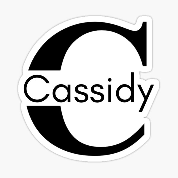 Initial Monogram Cassidy Name Label Sticker For Sale By Nafilnafiz Redbubble