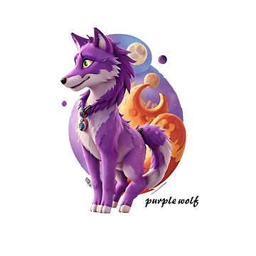 "purple wolf illustration" Sticker for Sale by ahfast | Redbubble