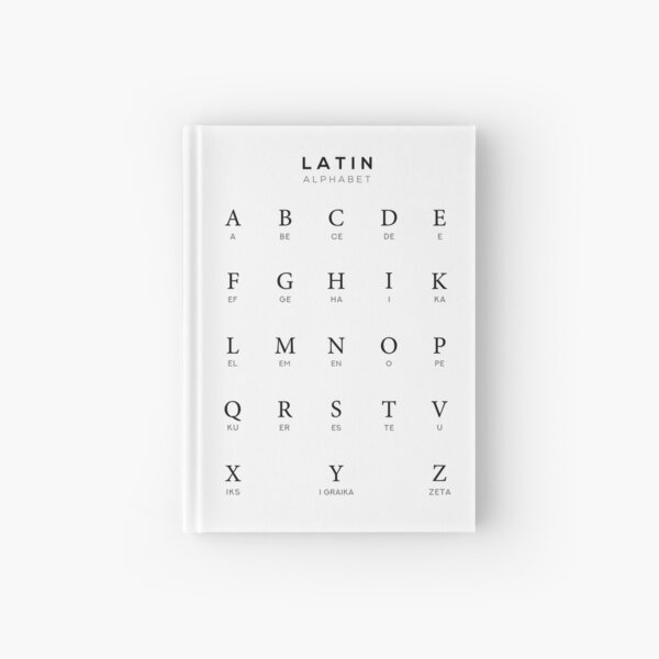 "Classical Latin Alphabet, Language Learning Chart White" Journal for ...