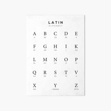 Latin Alphabet Characters