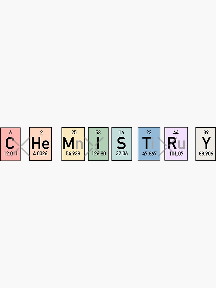 "Chemistry Periodic Table" Sticker for Sale by mgilmartin100 | Redbubble