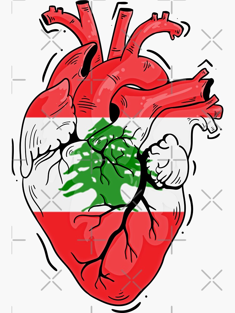 "heart flag of lebanon - Gift For Lebanese From Lebanon, lebanon heart ...