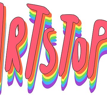 "Heartstopper lettering with lgbt flag colors" Sticker for Sale by ...