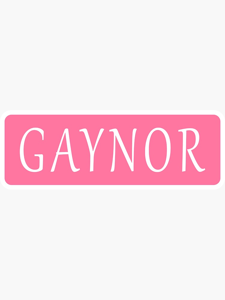 "Gaynor Girls Name" Sticker for Sale by jeallan | Redbubble