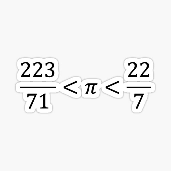 "Pi approximation, math" Sticker for Sale by NoetherSym | Redbubble