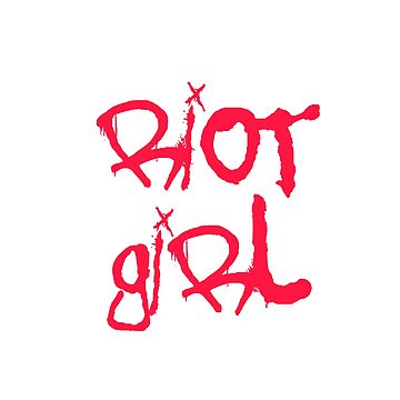"Riot Girl (red)" Sticker for Sale by StarSpear | Redbubble