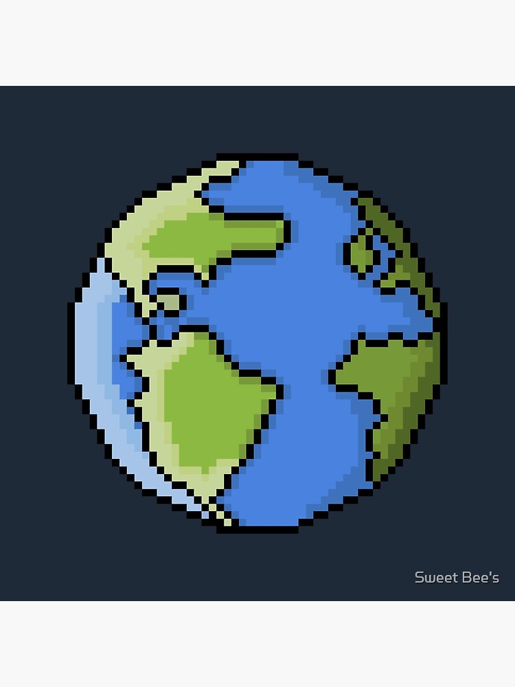 "Pixel earth | Pixel planet | earth planet" Poster for Sale by Sweet ...