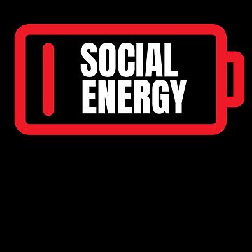 "Social Battery Social Energy Introvert" Sticker for Sale by ...