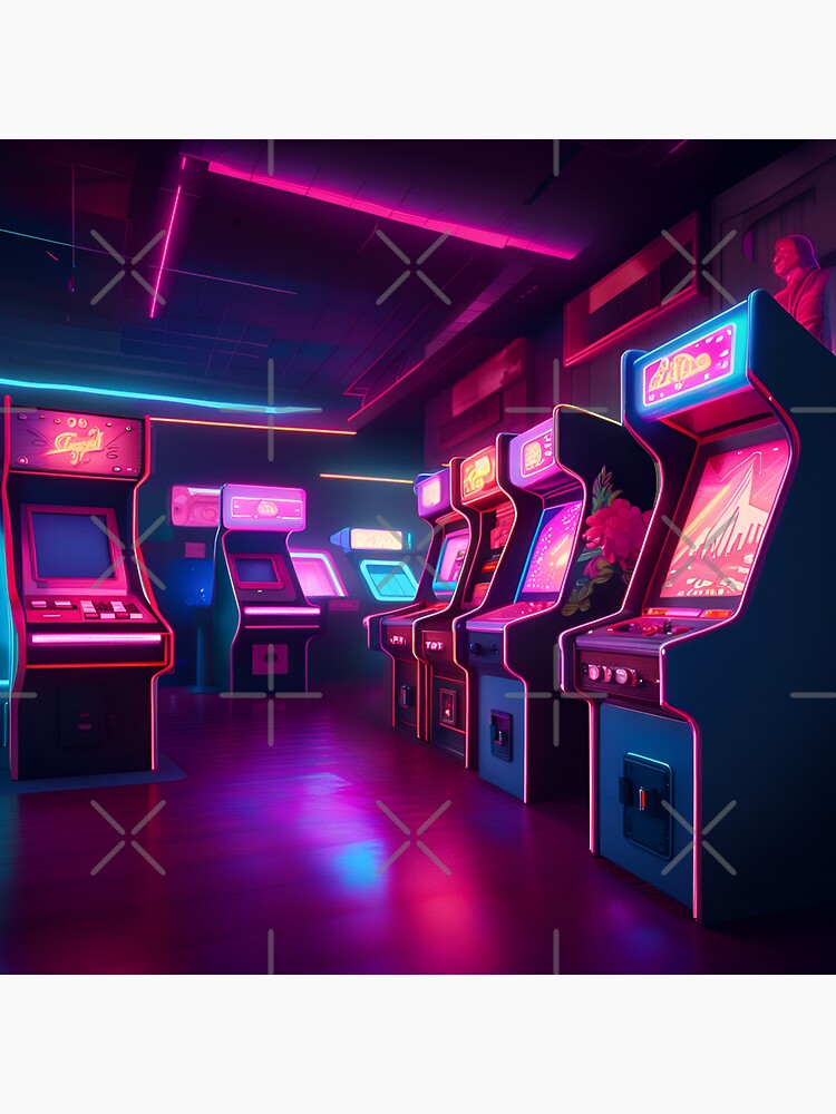 "80's Arcade" Sticker for Sale by mcmorelli | Redbubble