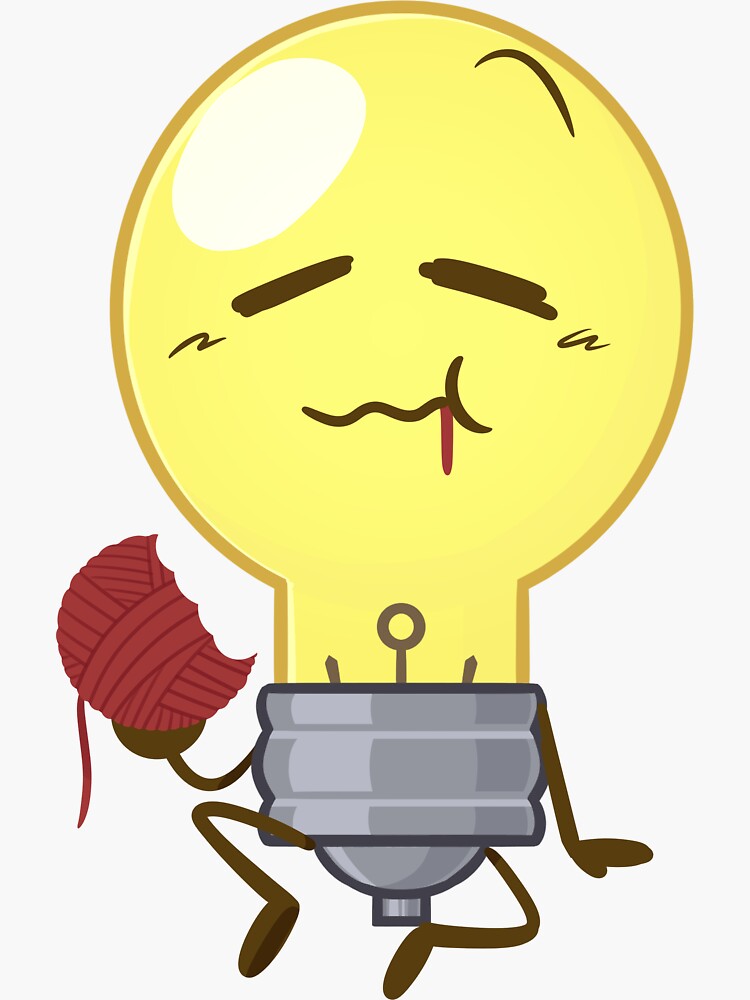 "Lightbulb (Inanimate Insanity)" Sticker for Sale by PuppyRelp | Redbubble