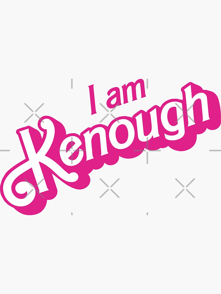 "I am Kenough (pink) - Barbie movie" Sticker for Sale by Zoe Wong ...