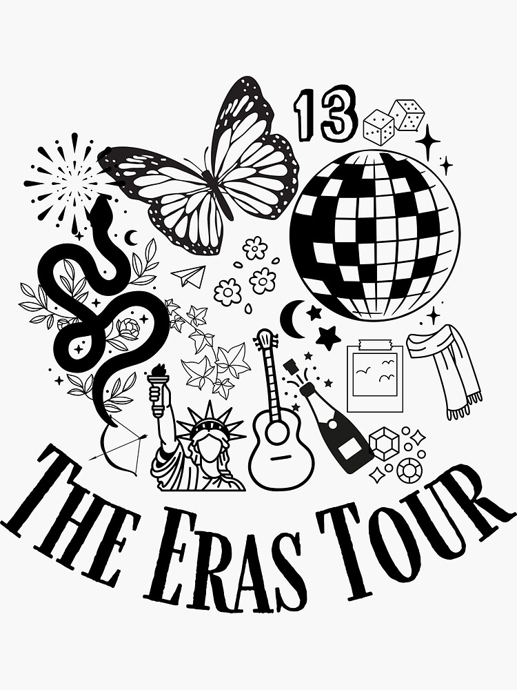"The Eras Tour" Sticker for Sale by Wrobleam | Redbubble