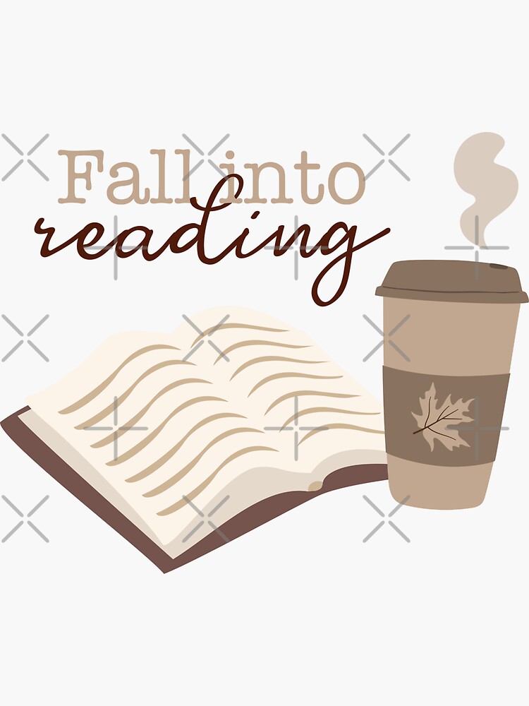 "Fall Into Reading / Bookish Fall Autumn Kindle Reader " Sticker for ...
