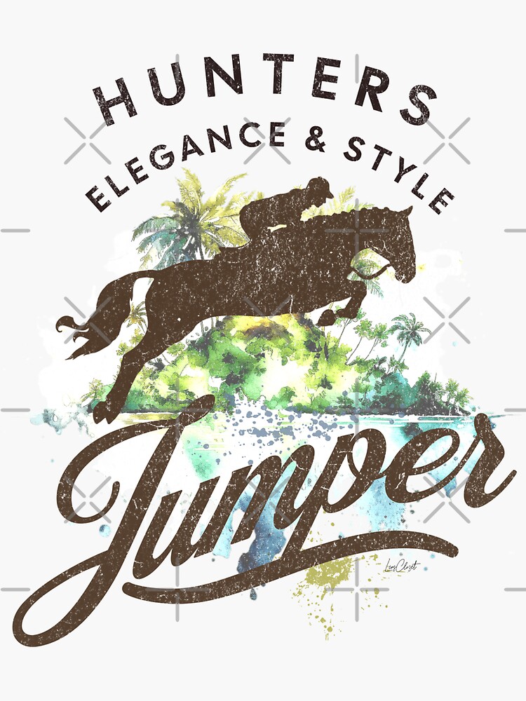 "Hunter Jumper" Sticker for Sale by LeosCloset | Redbubble