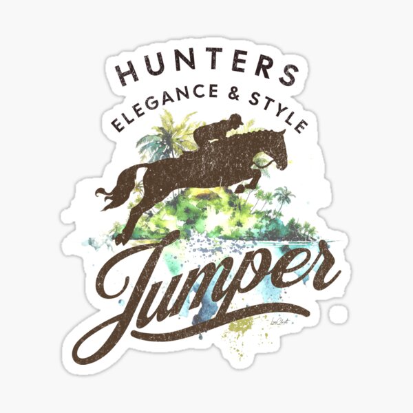 "Hunter Jumper" Sticker for Sale by LeosCloset | Redbubble