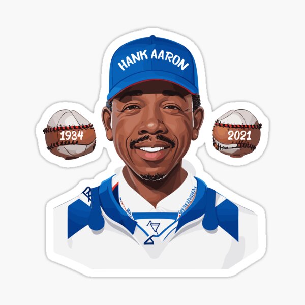 "RIP & Respect Hank Aaron" Sticker for Sale by bennasener | Redbubble