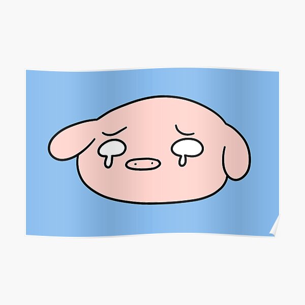 "Sad Pig Face" Poster by SaradaBoru | Redbubble