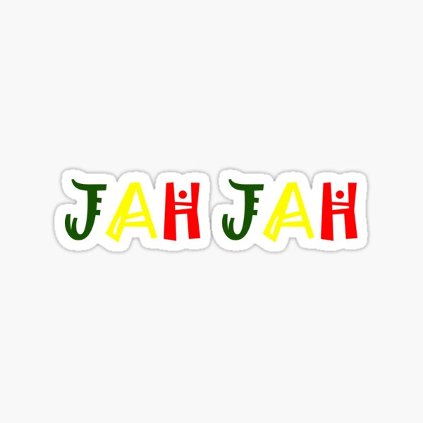 "Jah Jah, the Rastafarian Phrase" Sticker for Sale by radikaldezignz ...