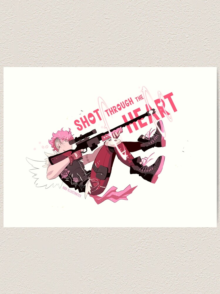 "Shot Through the Heart" Art Print for Sale by ABD-illustrates | Redbubble