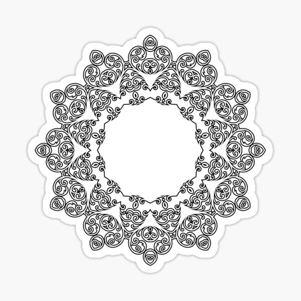 "Color Your Own MANDALA - DIY Coloring Book 06" Sticker for Sale by ...