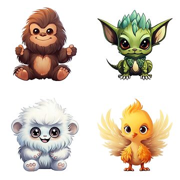 "Baby Cryptids - Sticker Set 1" Sticker for Sale by madraisinface ...