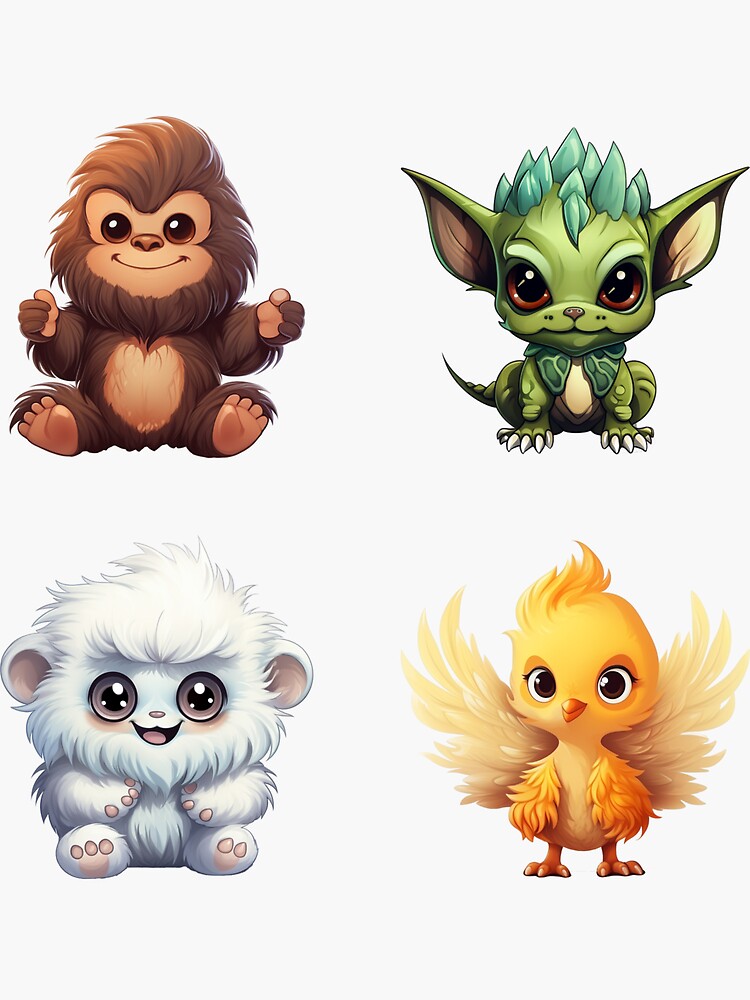 "Baby Cryptids - Sticker Set 1" Sticker for Sale by madraisinface ...