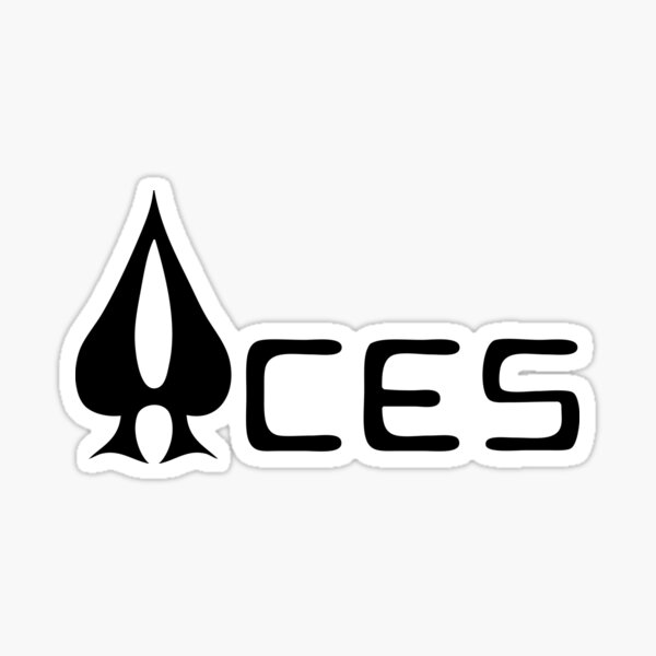 "Aces Logo" Sticker for Sale by Lissiedixonart | Redbubble