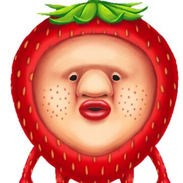 "Kobito Strawberry guy sticker" Sticker for Sale by Beanists | Redbubble