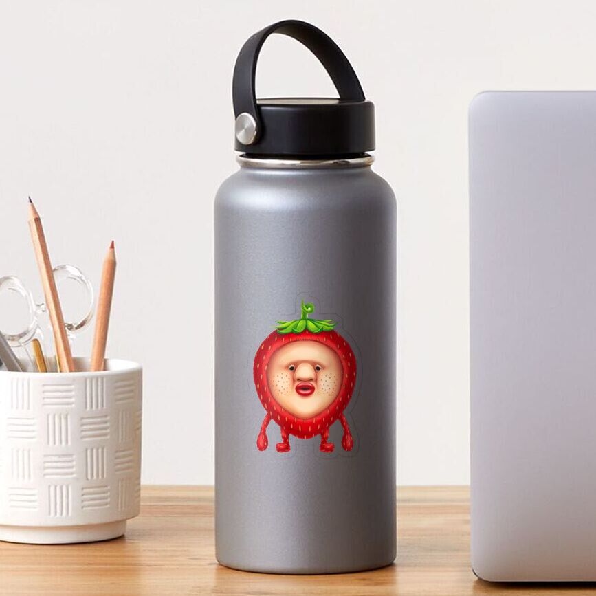 "Kobito Strawberry guy sticker" Sticker for Sale by Beanists | Redbubble