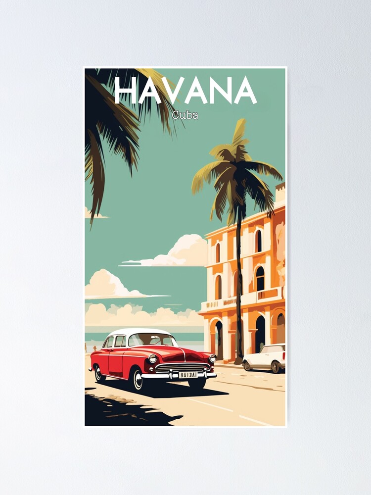 "A Vintage Travel Illustration of Havana - Cuba" Poster for Sale by ...