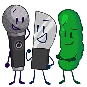 "Microphone Knife and Pickle (Inanimate Insanity)" Sticker for Sale by ...