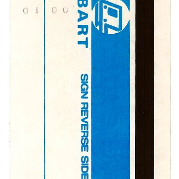 "Vintage BART Ticket (Bay Area Rapid Transit)" Sticker for Sale by ...