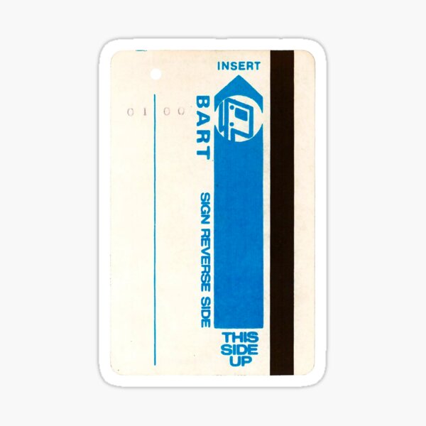 "Vintage BART Ticket (Bay Area Rapid Transit)" Sticker for Sale by ...