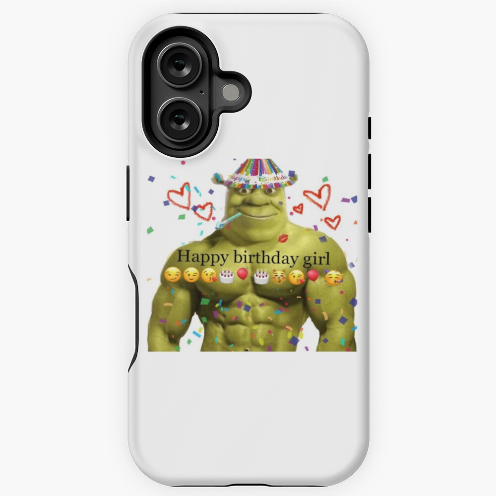 "Muscular shrek wishes you happy birthday girl" Greeting Card by ...