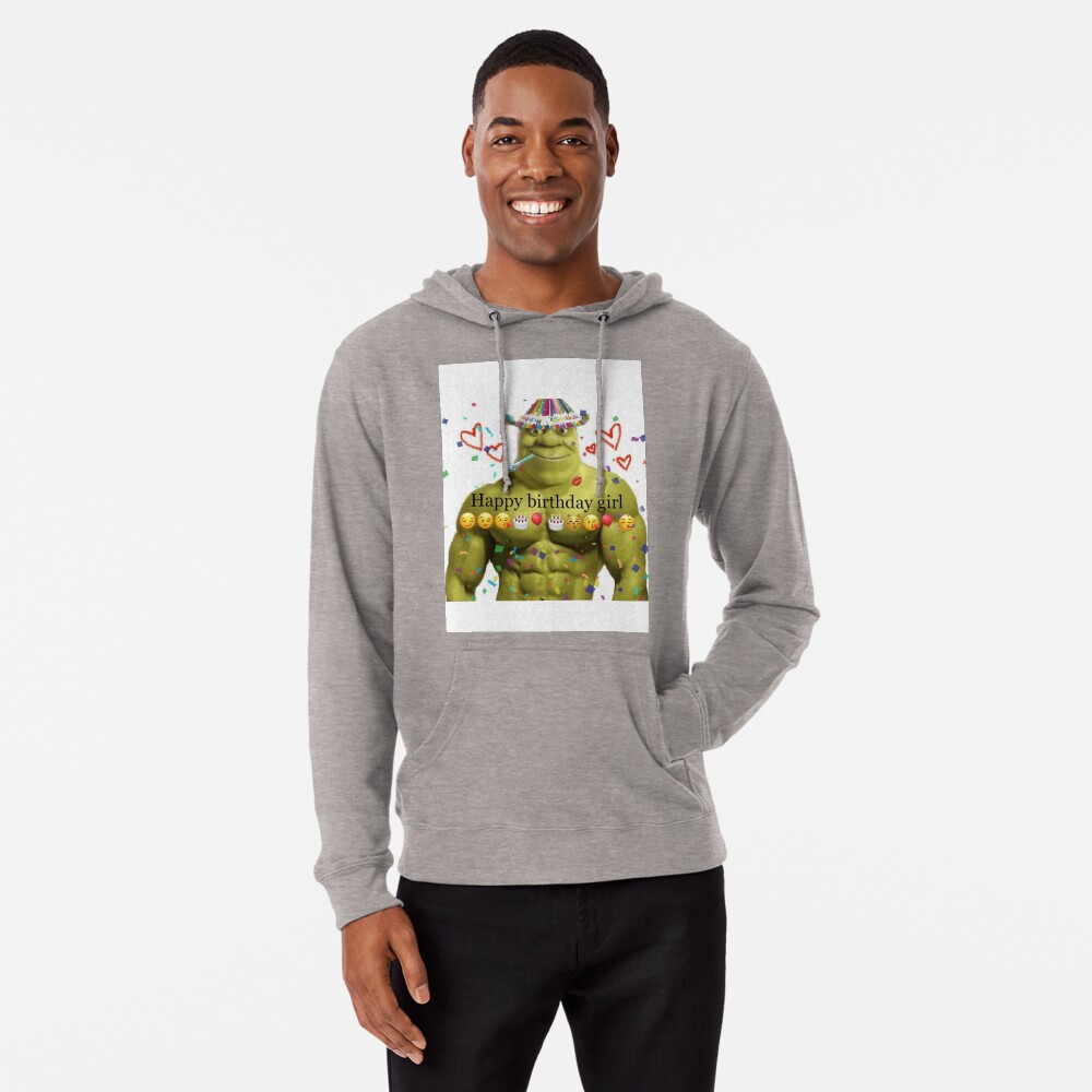 "Muscular shrek wishes you happy birthday girl" Greeting Card by ...