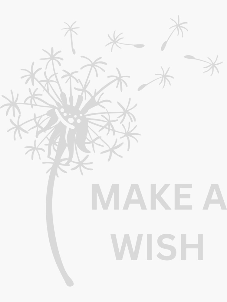 "MAKE A WISH" Sticker for Sale by ccyndikay | Redbubble