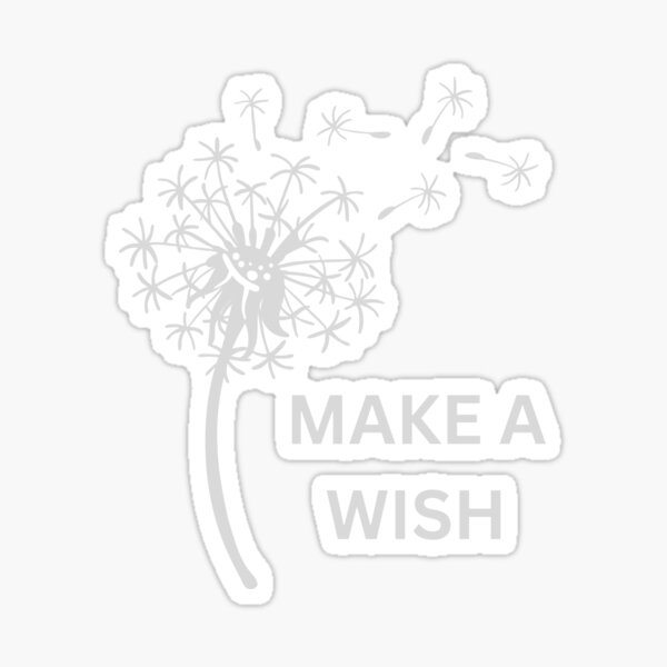 "MAKE A WISH" Sticker for Sale by ccyndikay | Redbubble